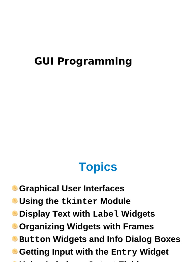 Gaddis Python 3e Chapter 13 | PDF | Graphical User Interfaces | Button (Computing)