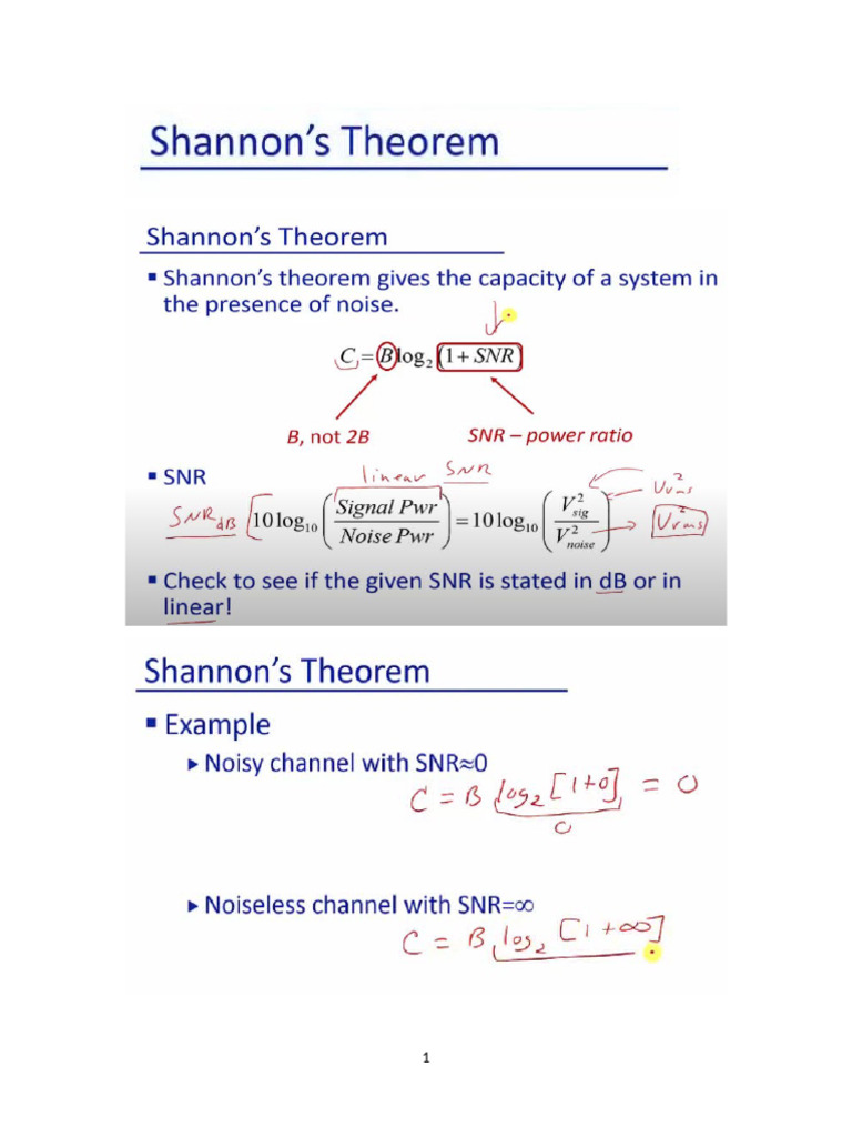 Shannon Theorem and Antenna | PDF