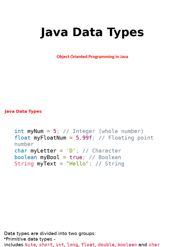 Lecture 5-DataTypes | PDF | Data Type | Integer (Computer Science) Lecture 5-DataTypes | PDF | Data Type | Integer (Computer Science)