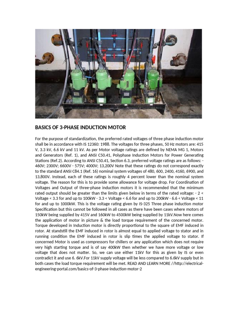 Basic Three Phase Induction Motors | PDF | Technology & Engineering