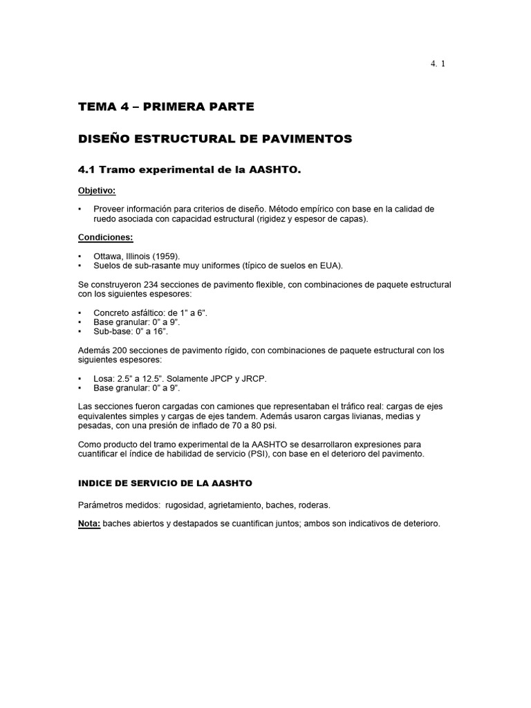 Diseño Estructural de Pavimentos AASHTO | PDF | Eje | Rigidez