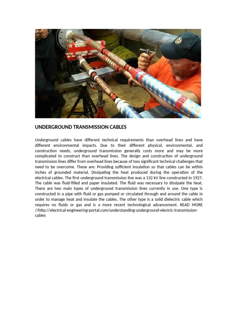 Underground Transmission Line22 | PDF