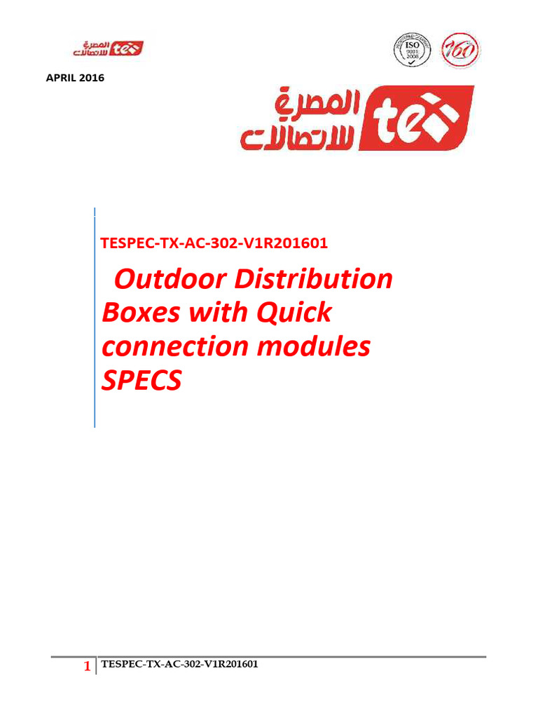 3.02 Outdoor Distribution Boxes With Quick Connection Modules | PDF ...