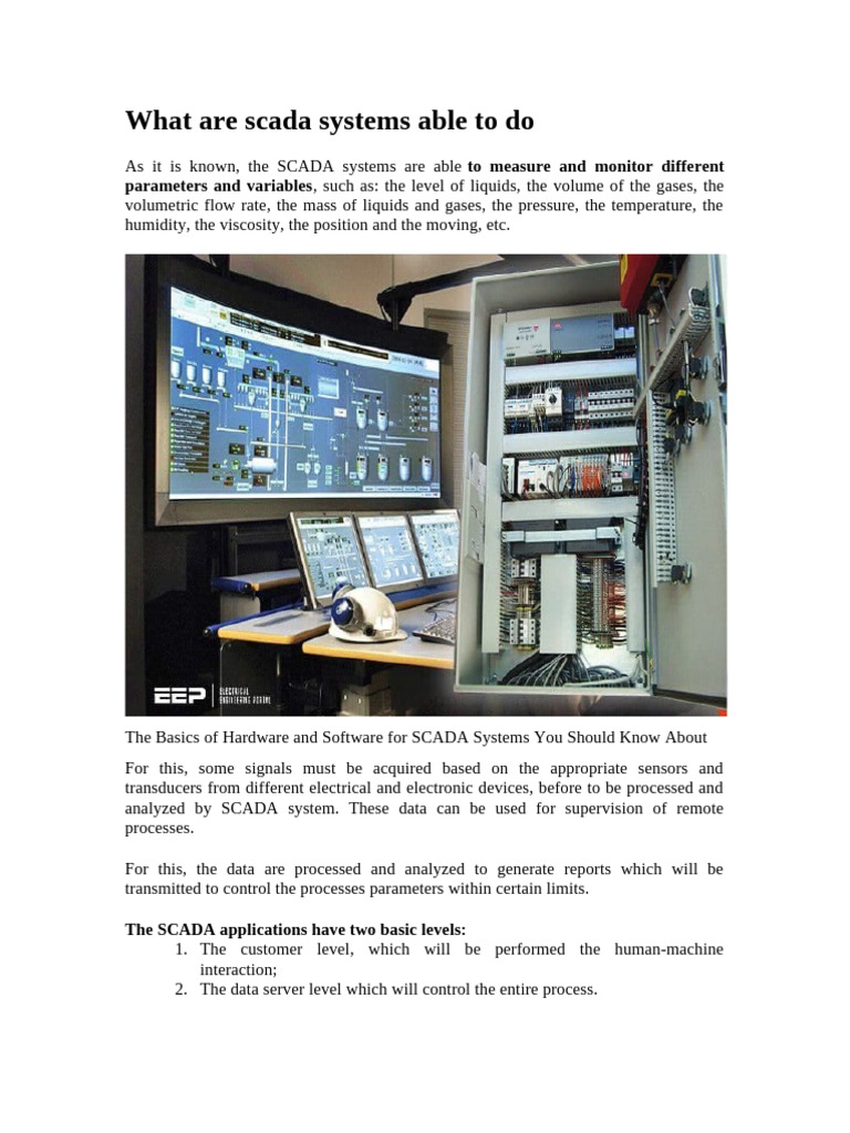 SCADA Systems: Functions and Architecture | PDF | Programmable Logic ...
