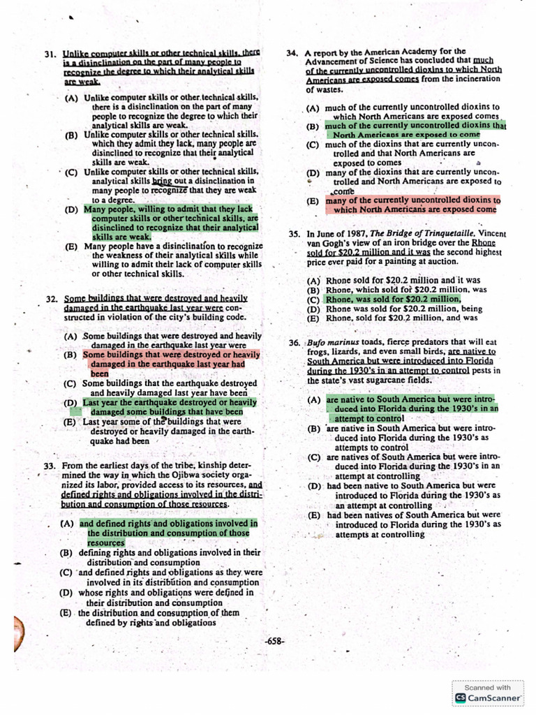 Sentence Correction Questions From GMAT Review | PDF