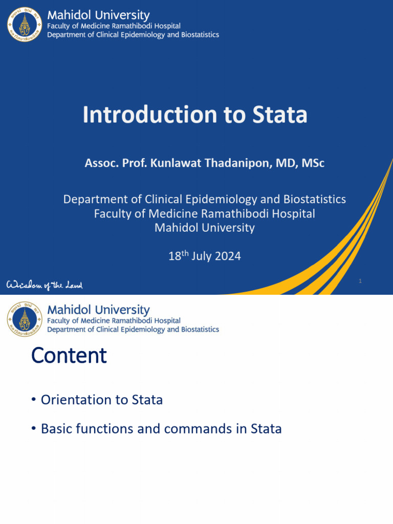 Introduction To Stata 2024-06-18 Handout | PDF | Command Line Interface ...