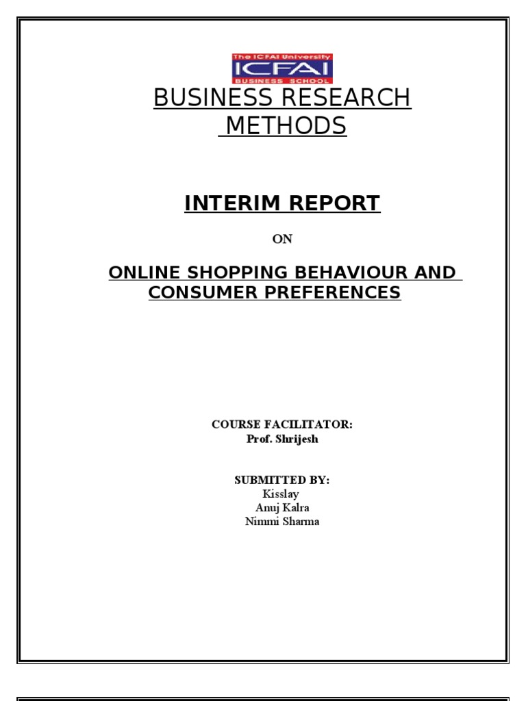 BRM Interim Report | PDF | Survey Methodology | Marketing Research