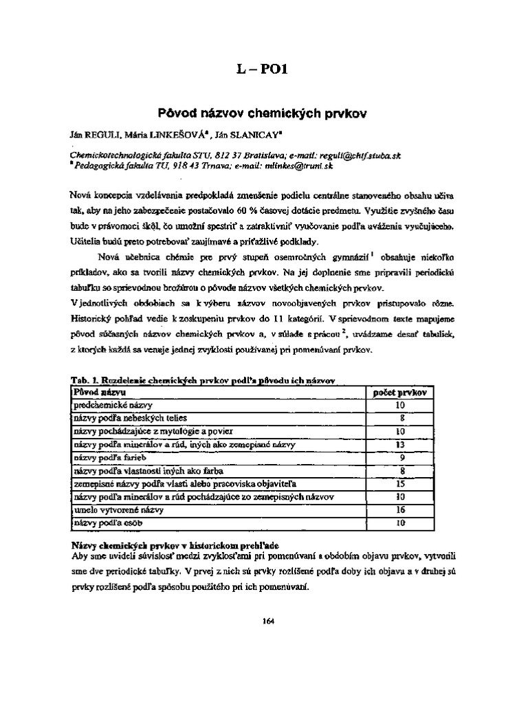 L-Pol: Povod Nazvov Chemickych Prvkov | PDF