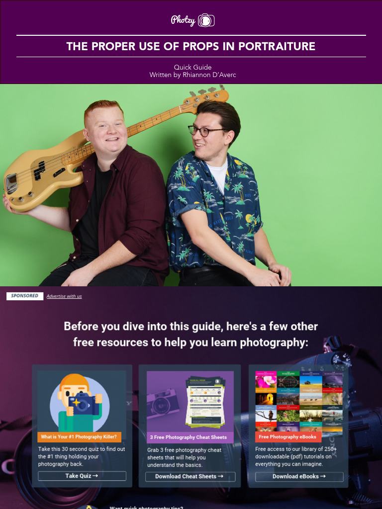 The Proper Use of Props in Portraiture | PDF | Portrait Photography | Image