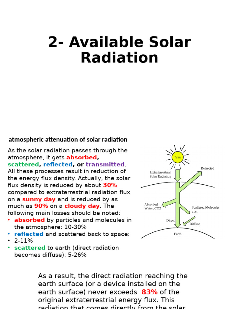 Atmospheric Effects on Solar Radiation | PDF | Scattering | Radiation