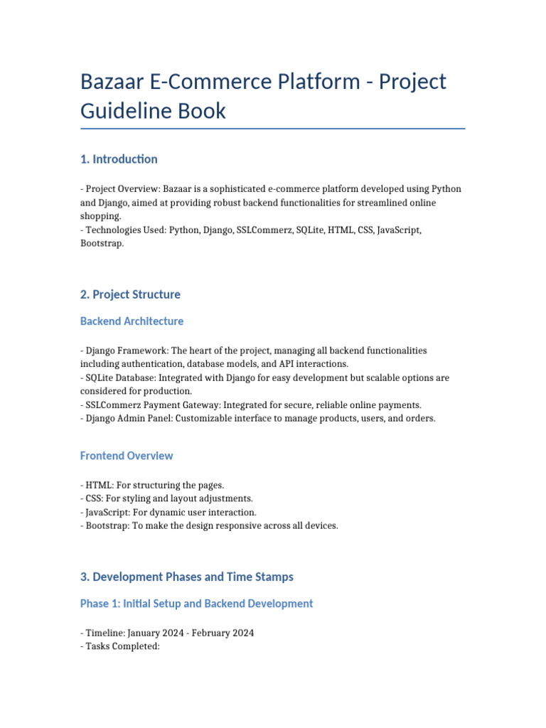 Bazaar E Commerce Project Guideline Book v2 | PDF | Databases | Password