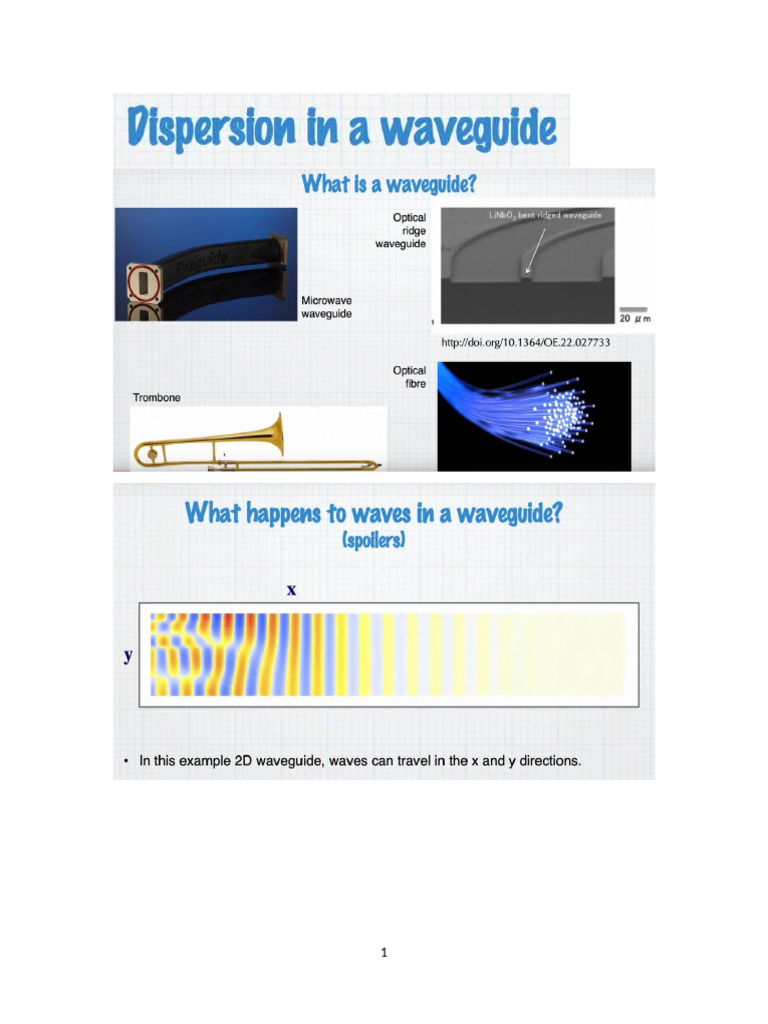 Dispersion in Waveguide | PDF