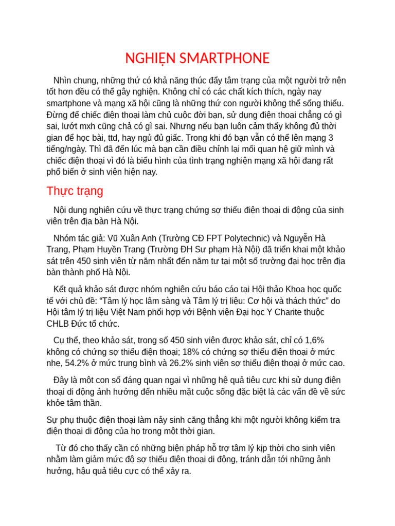 Nghiện Smartphone | PDF