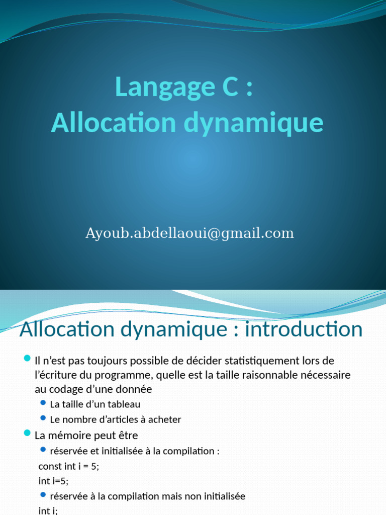 Allocation Dynamique | PDF | Données informatiques | Ingénierie informatique