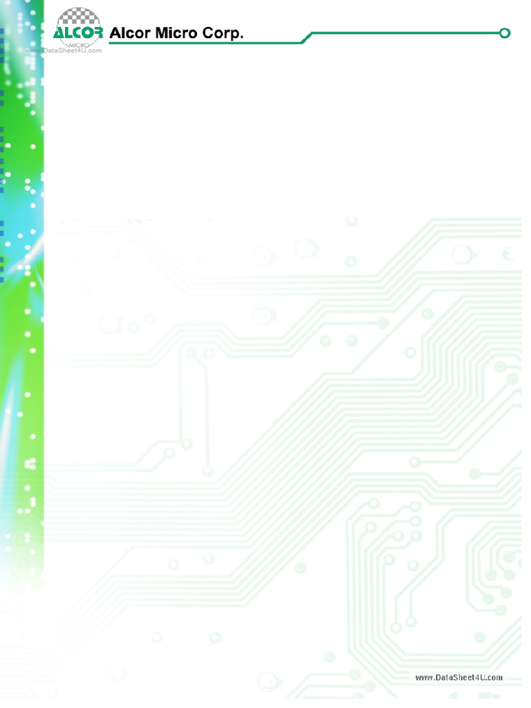 AU9368_Alcor | PDF | Flash Memory | Capacitor