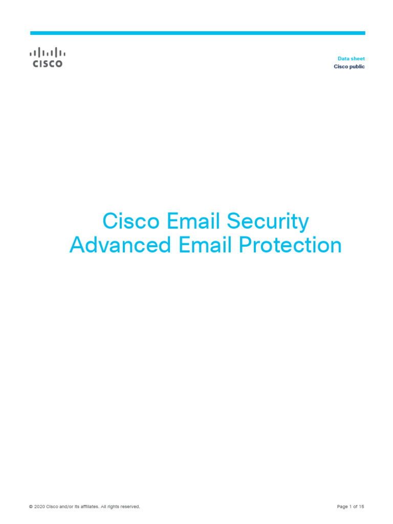 Cisco Email Security Advanced Email Protection Data Sheet | PDF ...