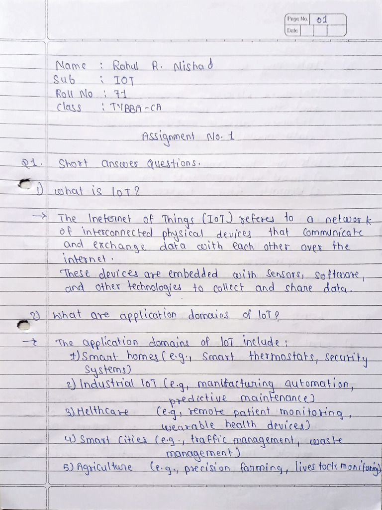IoT Assignment 01 | PDF | Computer Science | Engineering IoT Assignment 01 | PDF | Computer Science | Engineering