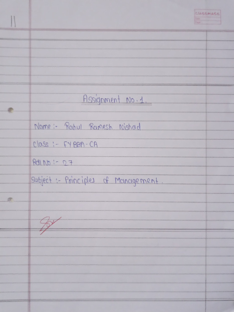 POM Assignment 01, Roll No. 27 | PDF