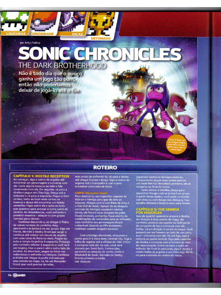 Detonado Sonic Chronicles NDS | PDF
