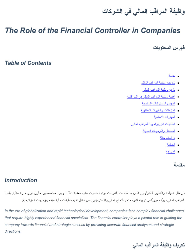 Financial Controller | PDF