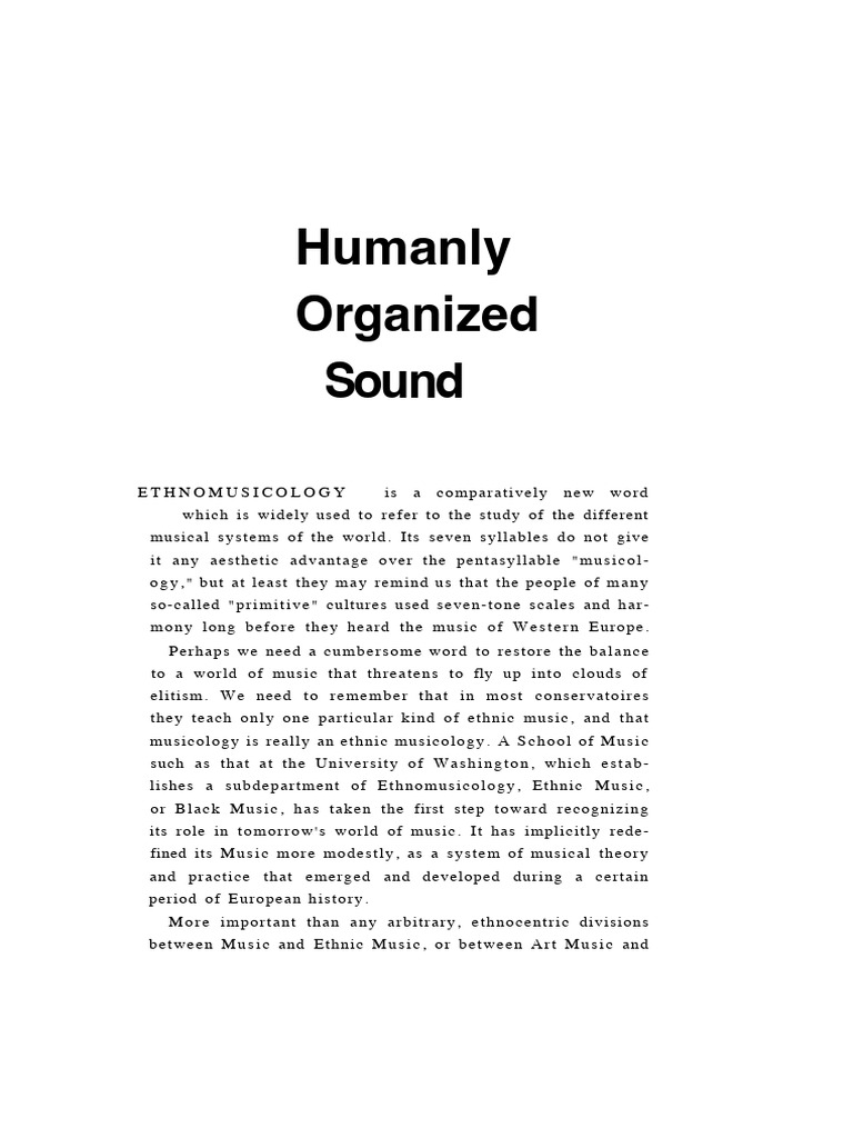 How Musical Is Man John Blacking | PDF | Sound