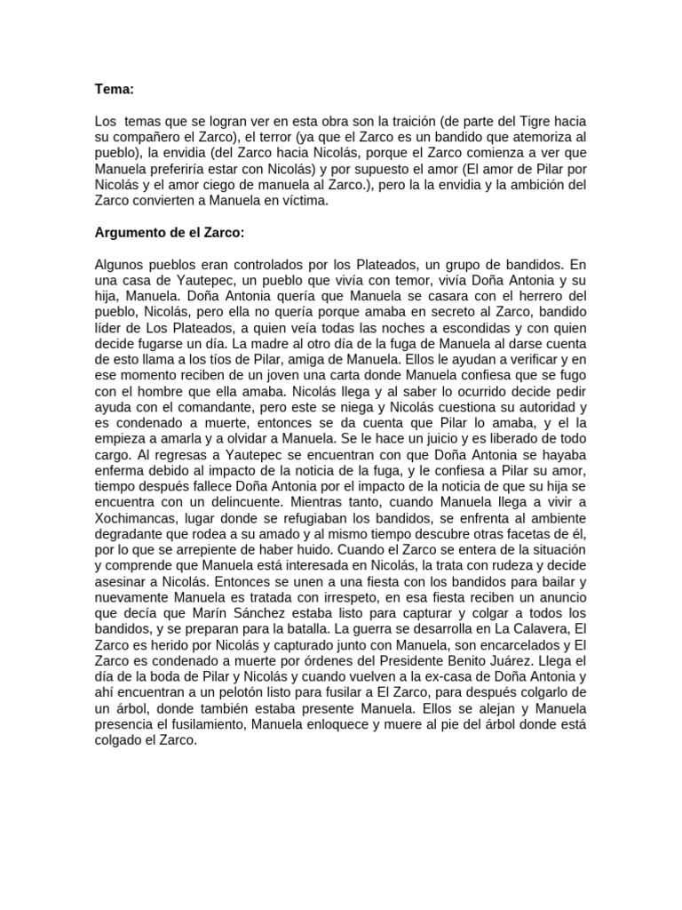 El Zarco | PDF