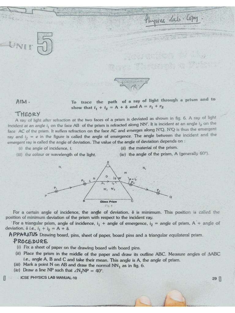 Physics Experiment Write Up Class 10a | PDF