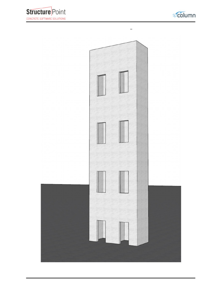 Building Elevator Reinforced Concrete Core Wall Design Strength ACI 318 ...