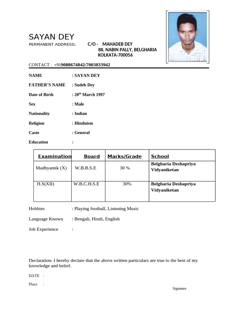 Sayan Dey CV-2 | PDF