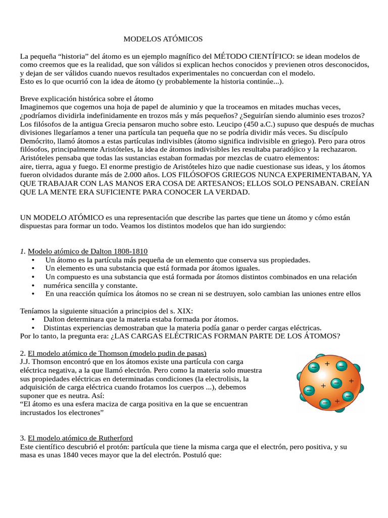 Teoria Modelo Atómico Maximio | PDF | Núcleo atómico | Átomos