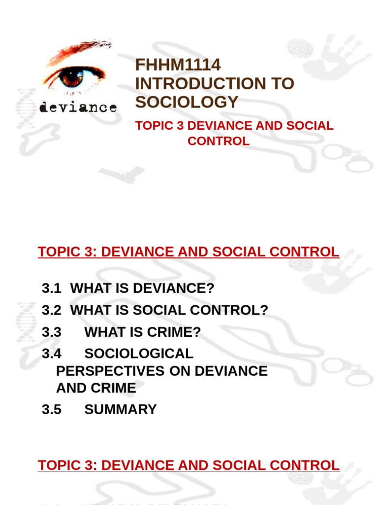 Understanding Deviance and Social Control | PDF | Deviance (Sociology) | Crime & Violence