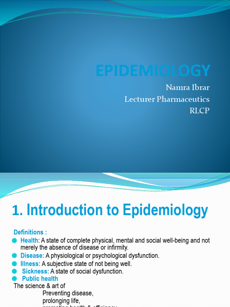 Epidemiology | PDF | Epidemiology | Infection