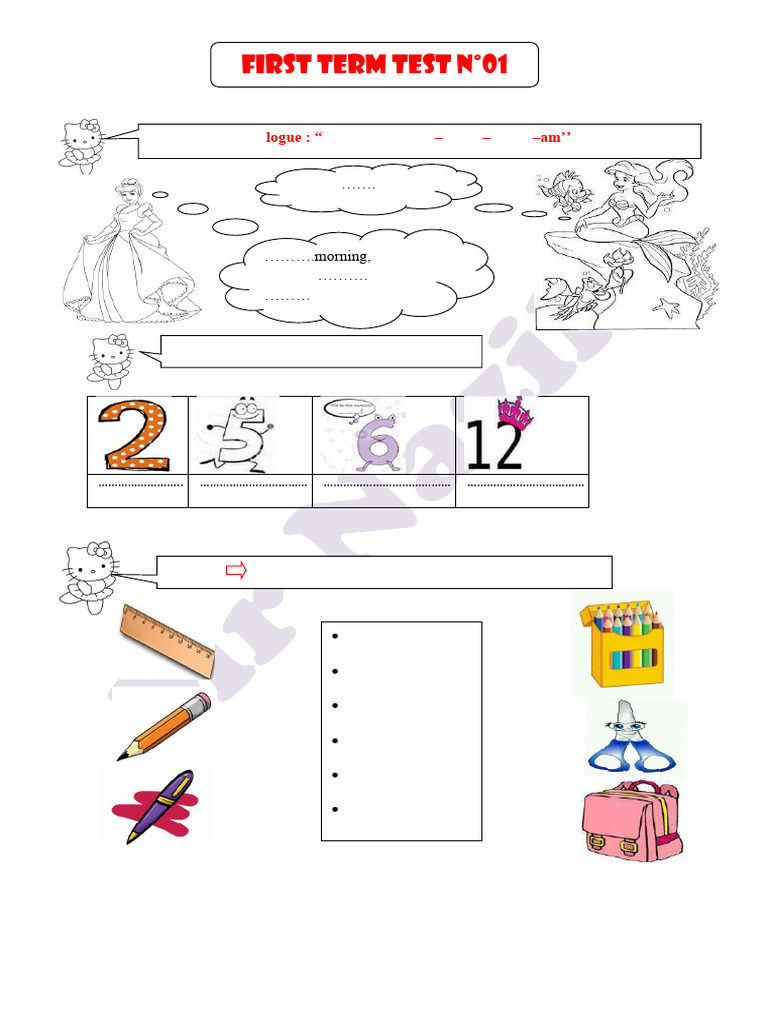 1MS - First Test Term 1 | PDF