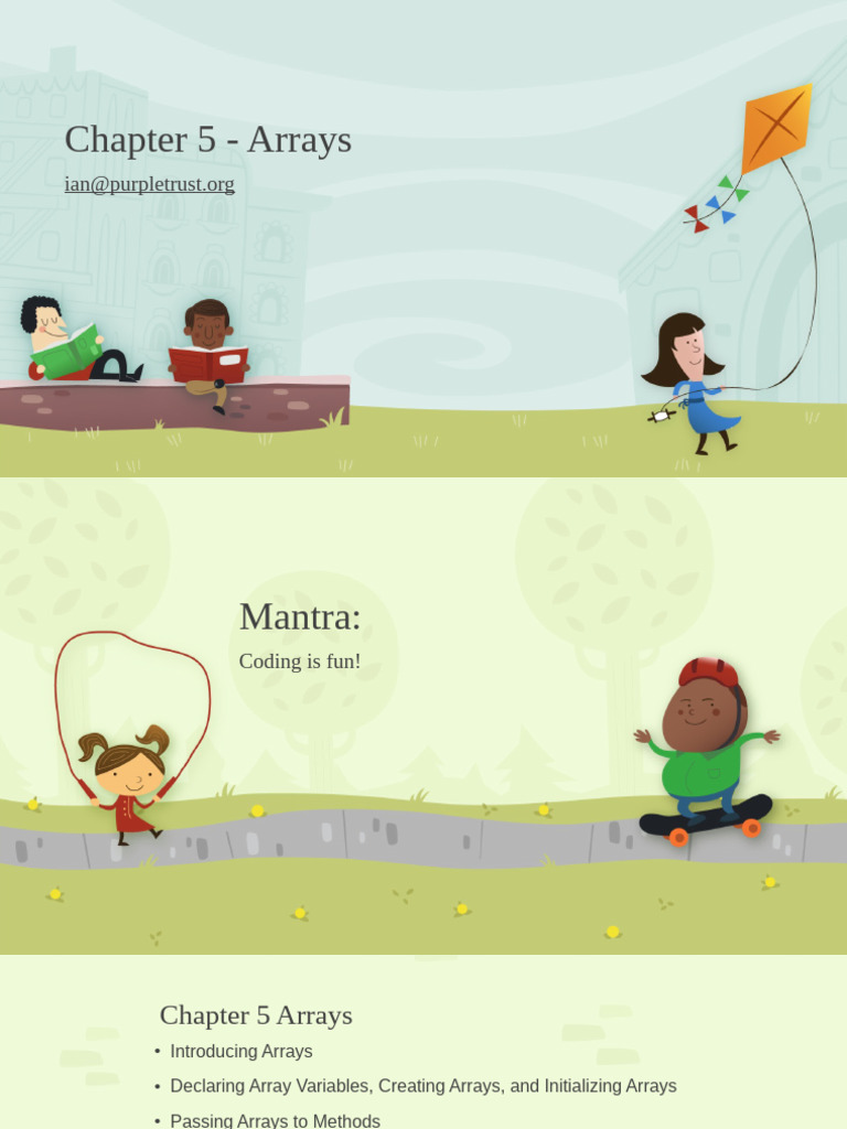 Chapter 5 - Arrays | PDF | Parameter (Computer Programming) | Data Type Chapter 5 - Arrays | PDF | Parameter (Computer Programming) | Data Type