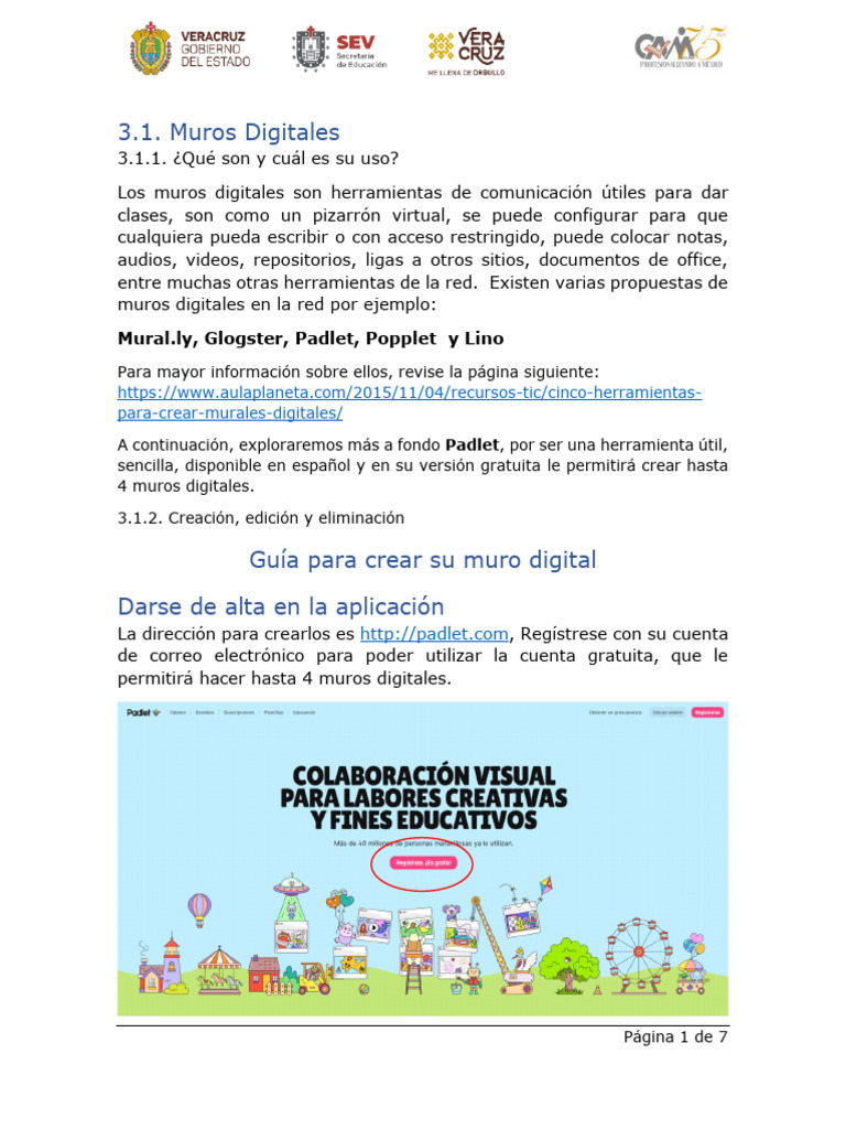 Guía para Crear Muros Digitales en Padlet | PDF | Inteligencia ...