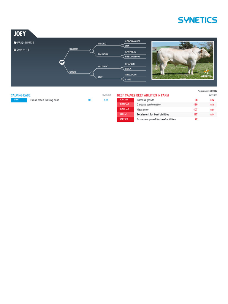 INRA 95 Bull Evolution International | PDF