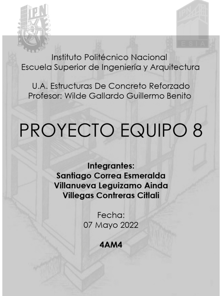 Proyecto Casa de Concreto Reforzado | PDF | Hormigón | Materiales