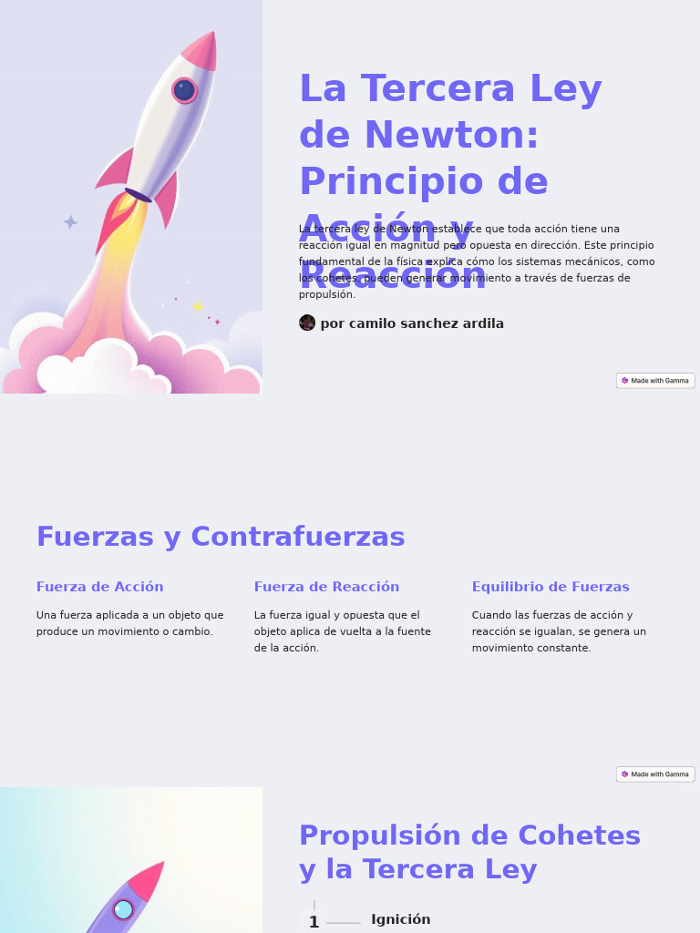 La Tercera Ley De Newton Principio De Accion Y Reaccion Pdf Motor 0313