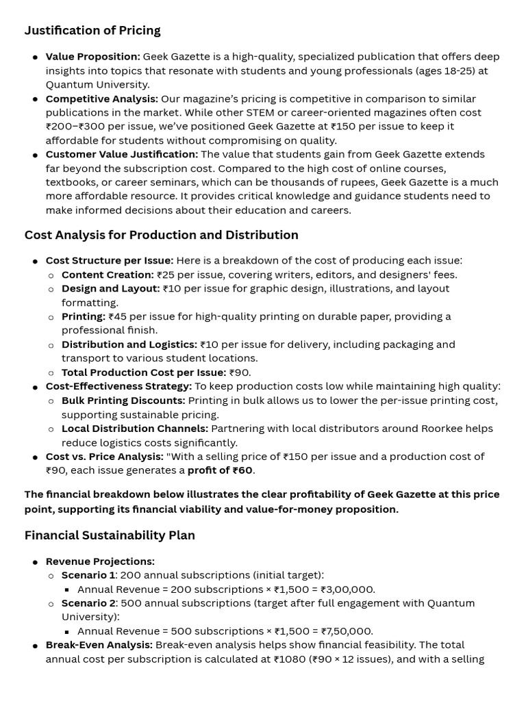 Slide 6 Justification of Pricing | PDF | Subscription Business Model ...