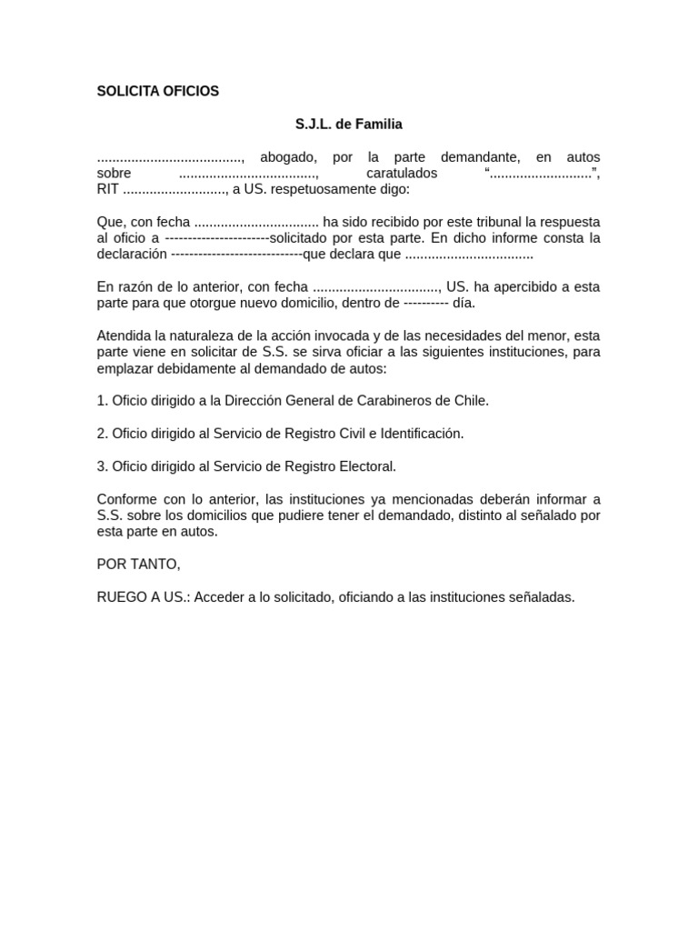 Solicita Oficios | PDF