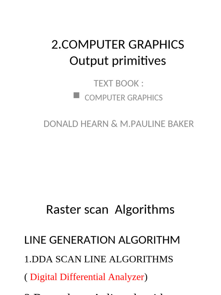 2.Raster Scan Algo | PDF | Computer Programming