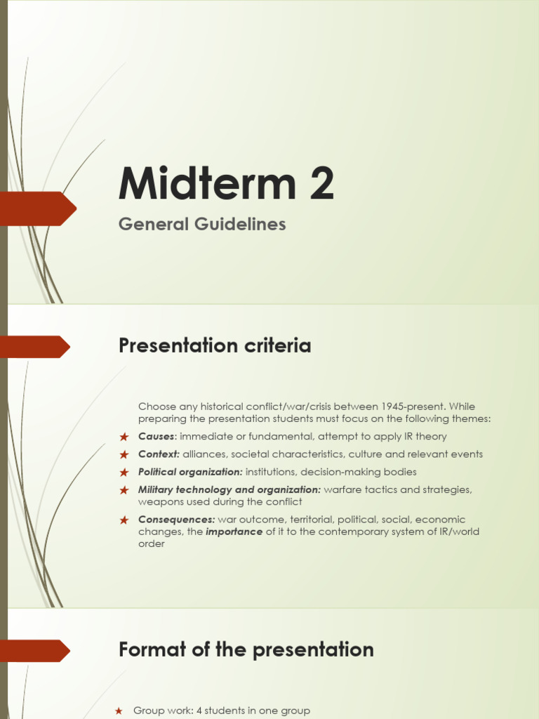 IRN 220 Midterm II Guidelines - Group Presentations | PDF | Human Communication | Cognition