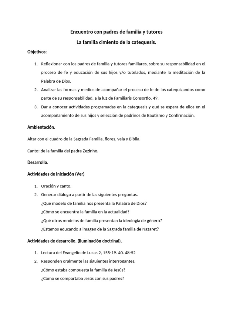 Encuentro de Padres de Familia y Tutores 24 | PDF | Cristo (título ...