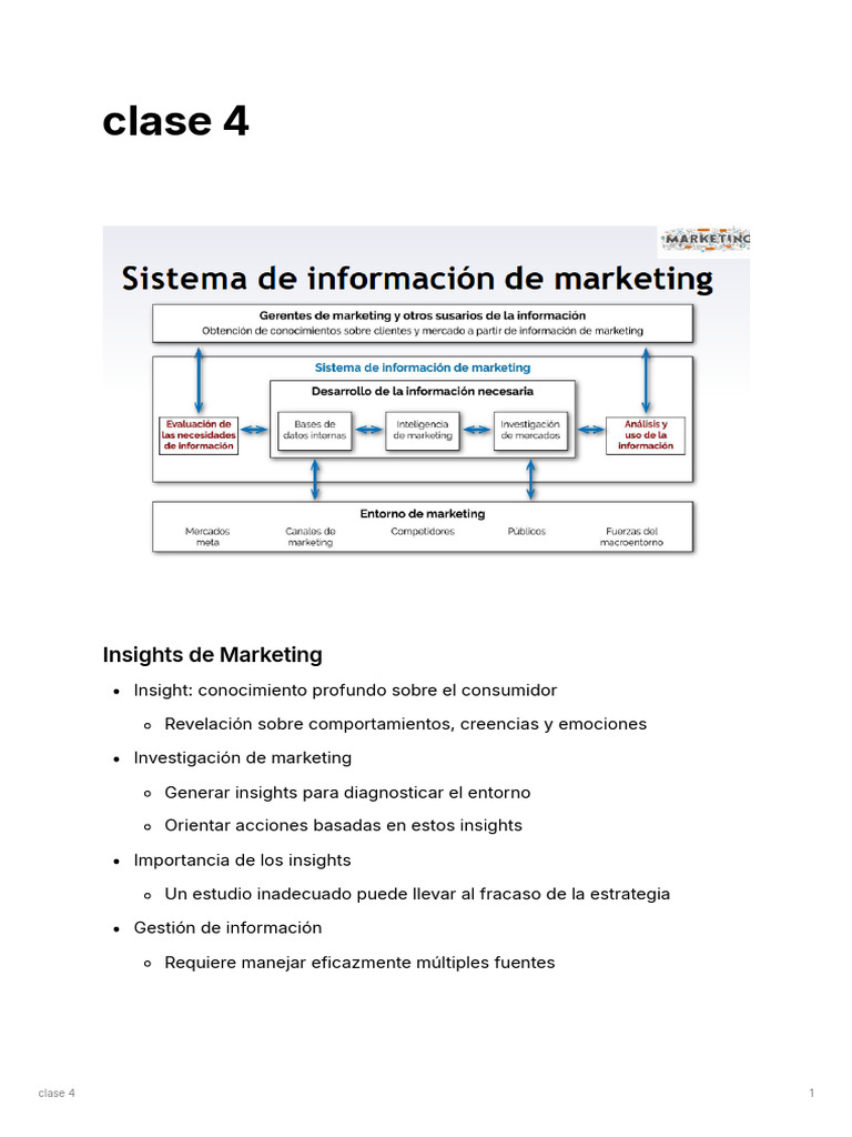 Clase 4 | PDF | Marketing | Investigación de mercado