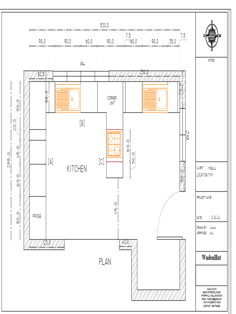 2d Kitchen Section Dwg | PDF | Cooking | Food And Drink Preparation