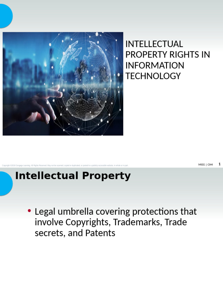 W9-Lec17 - Intellectual Property Rights | PDF | Copyright ...