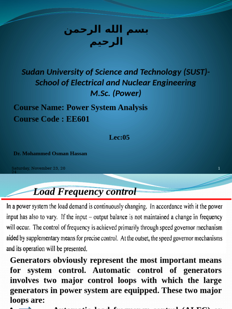 Power System Analysis-Lec05 | PDF | Electric Generator | Rectifier
