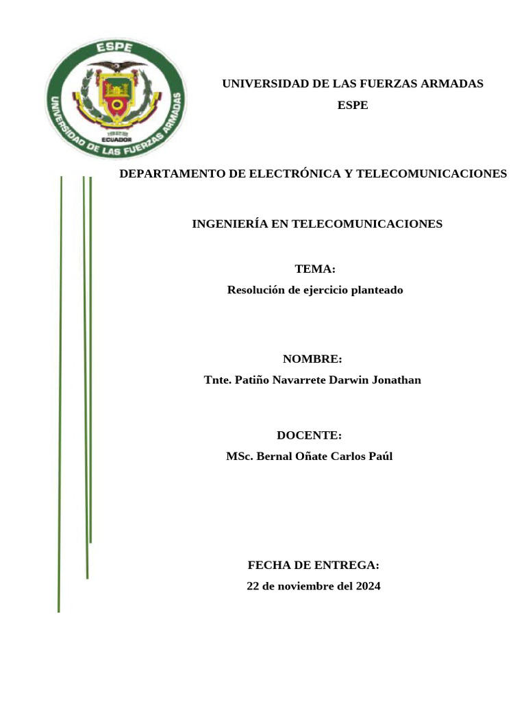 Caratula de Deberes | PDF