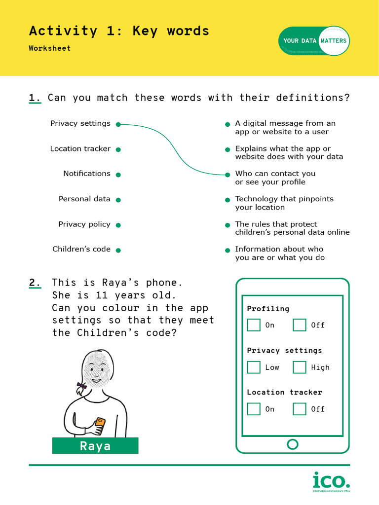 Kids' Online Safety Worksheet | PDF | Computers