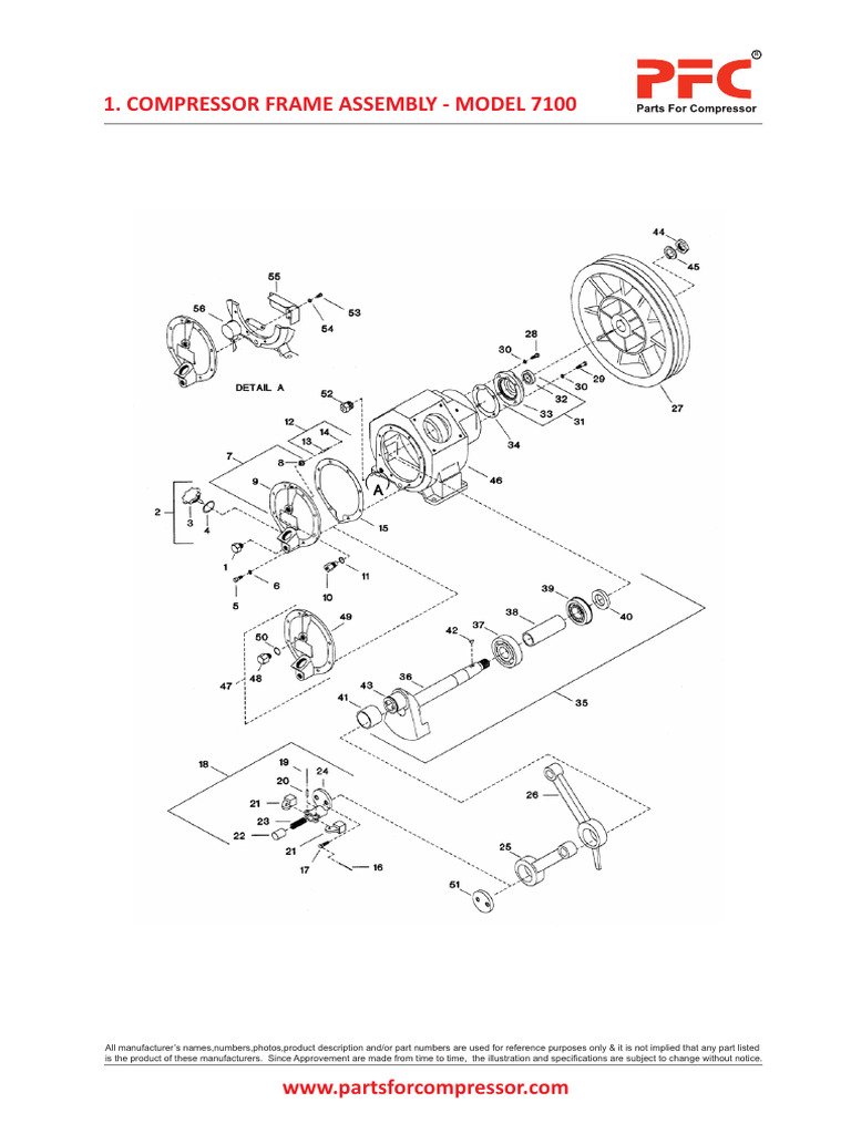 Compressor Frame Assembly Parts List | PDF | Mechanical Engineering ...